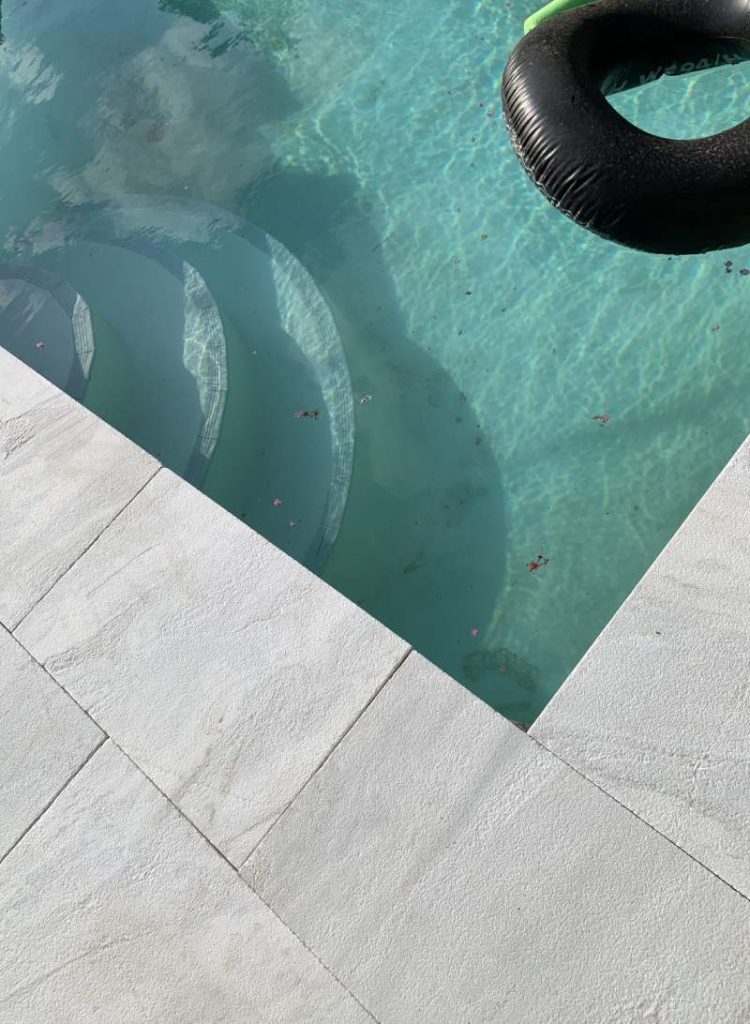 Glacier Antislip Marble Coping White | HL Stone World