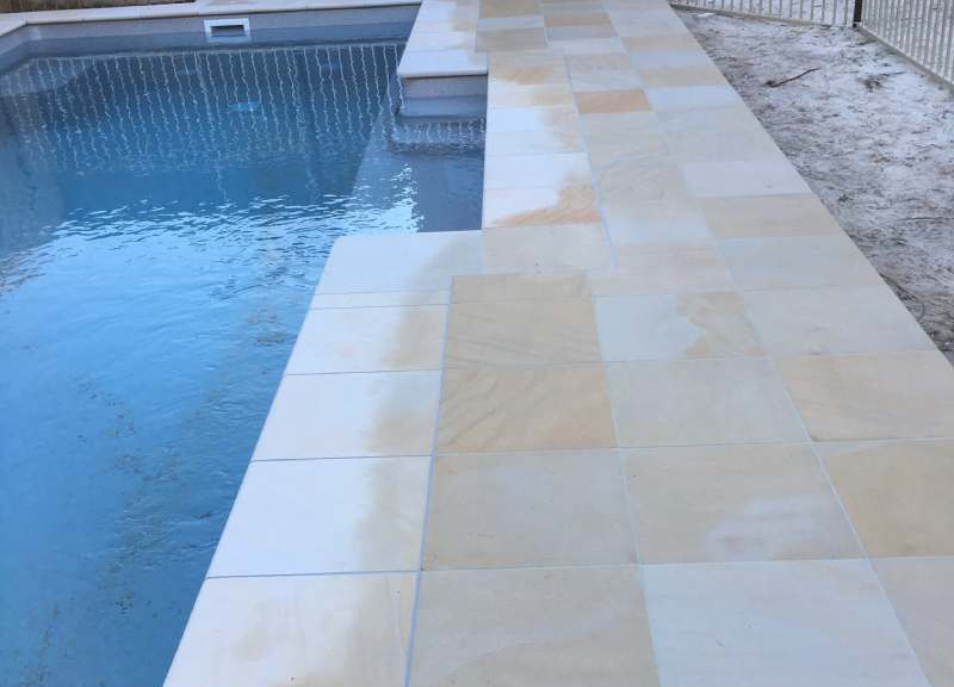 Suede Sand Natural – Sandstone Pool Coping - HL Stone